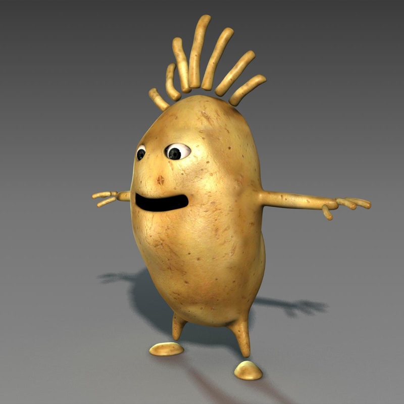 3ds max character cartoon style potato