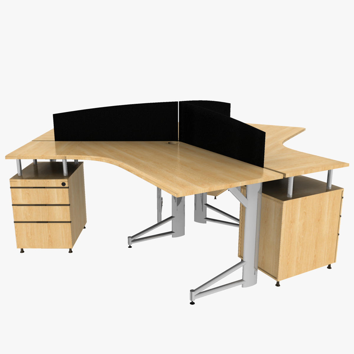 3d model office desk