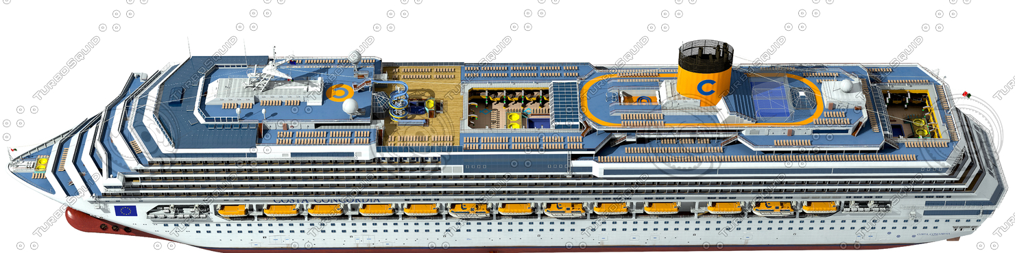 costa concordia cruise ship c4d