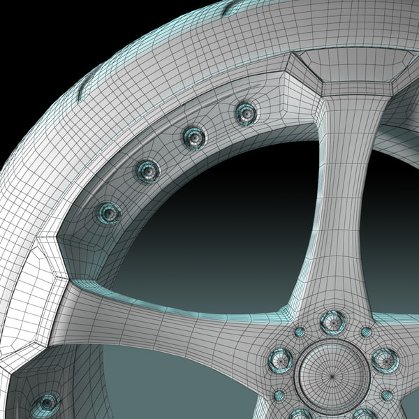 custom wheel tire giovanna 3d max