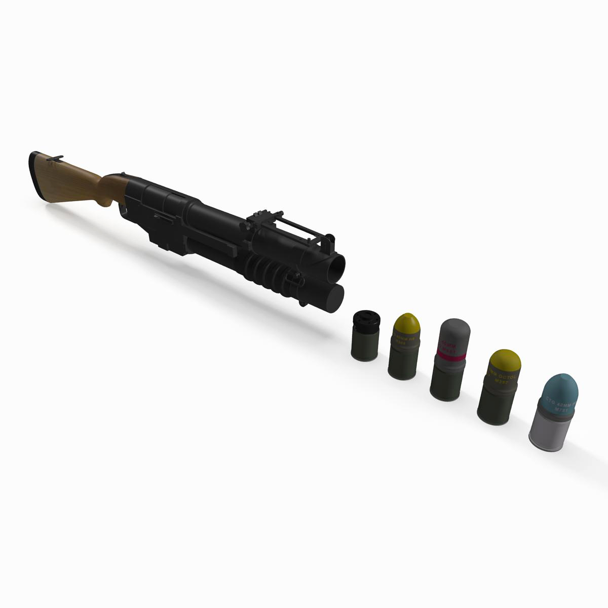 grenade launcher ex-41 ammo 3d 3ds