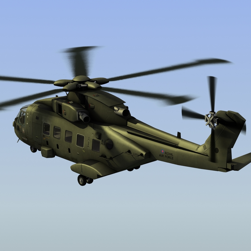 aw101 merlin hc3a helicopter 3d model