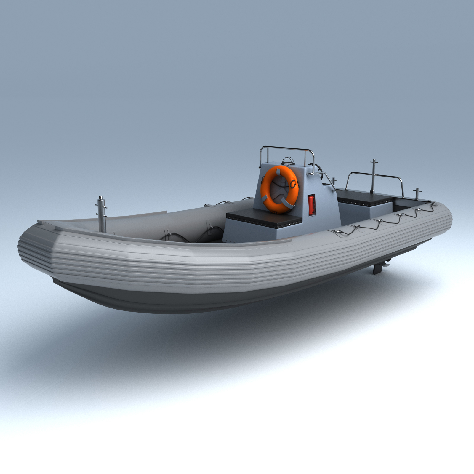 standard navy rhib 3d model