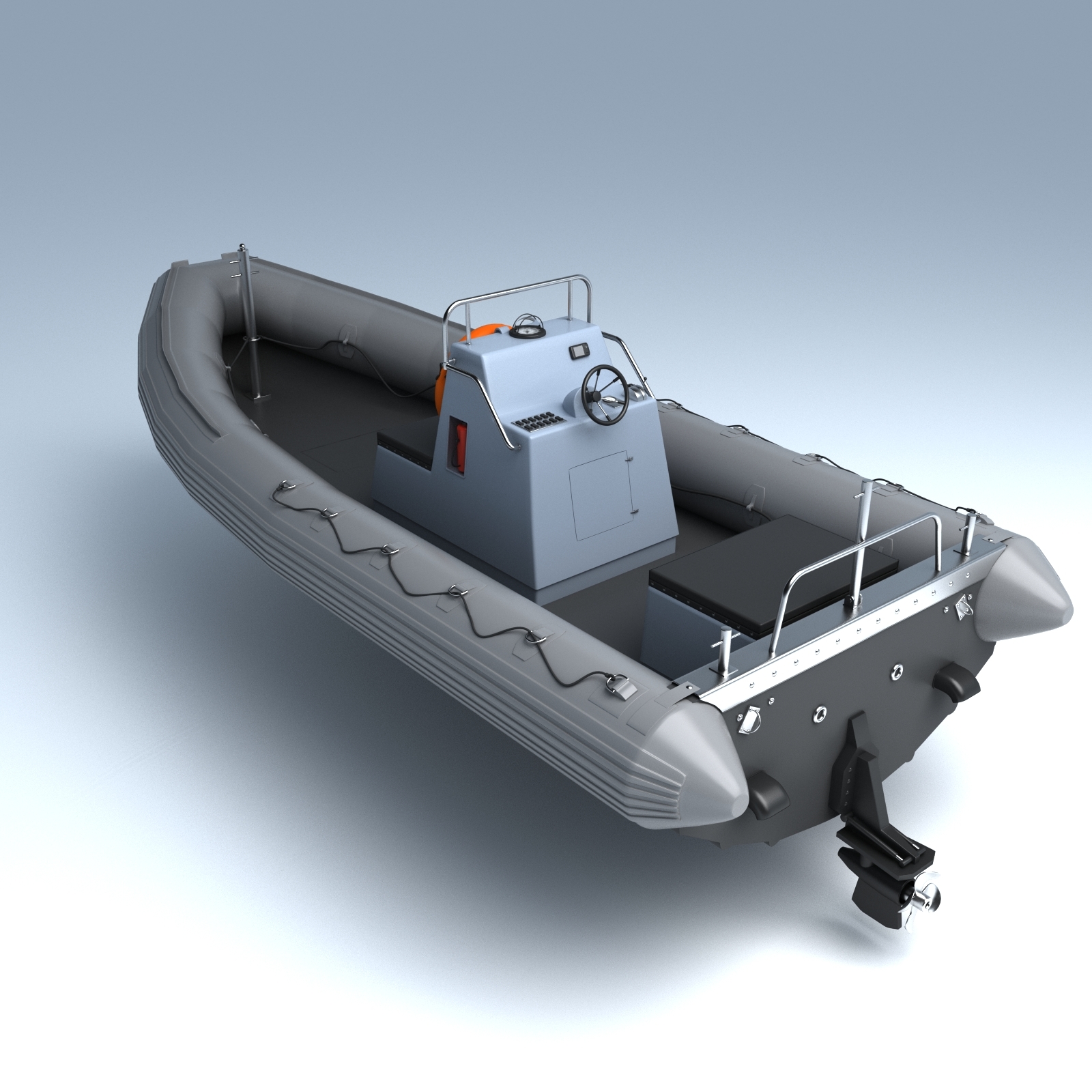 standard navy rhib 3d model