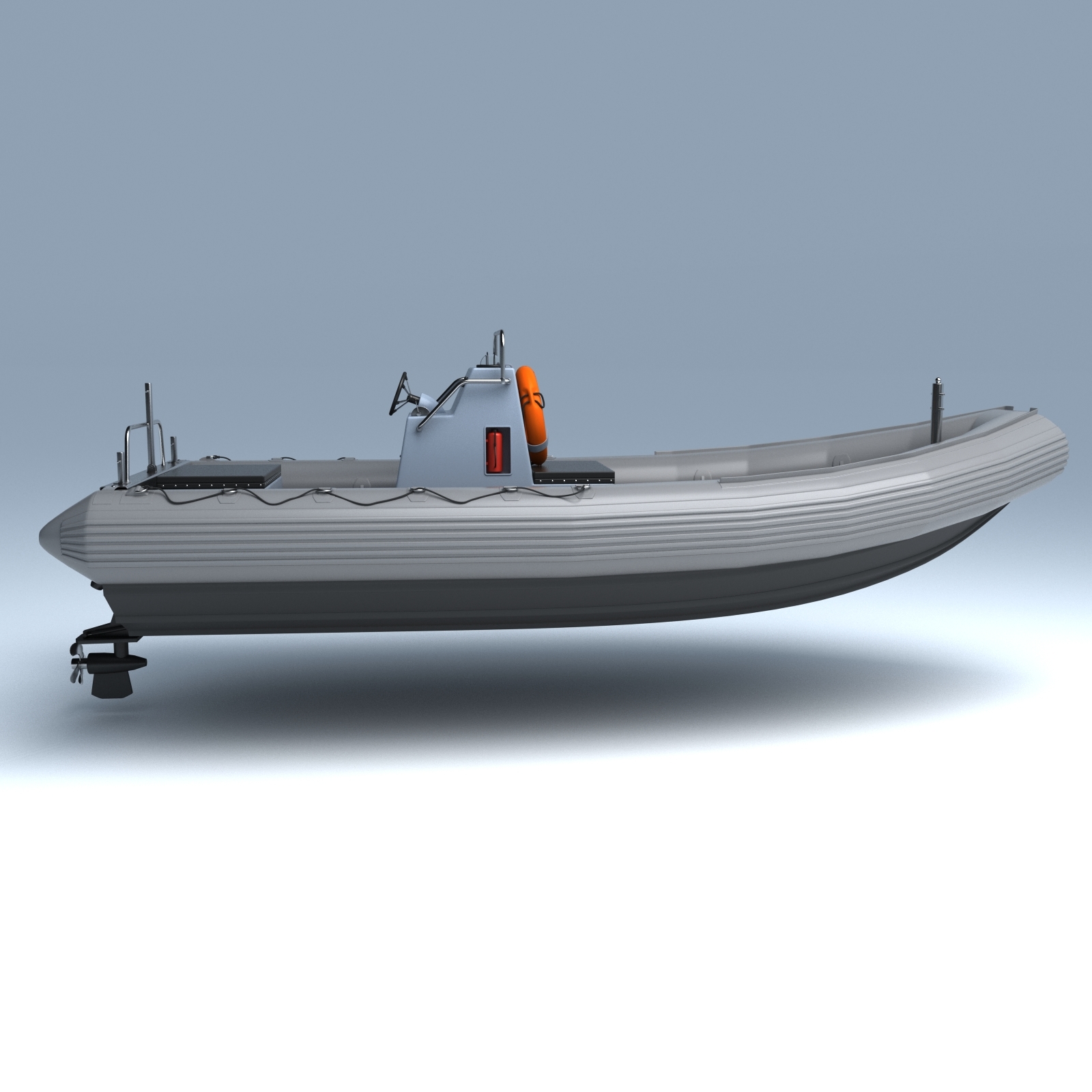 standard navy rhib 3d model