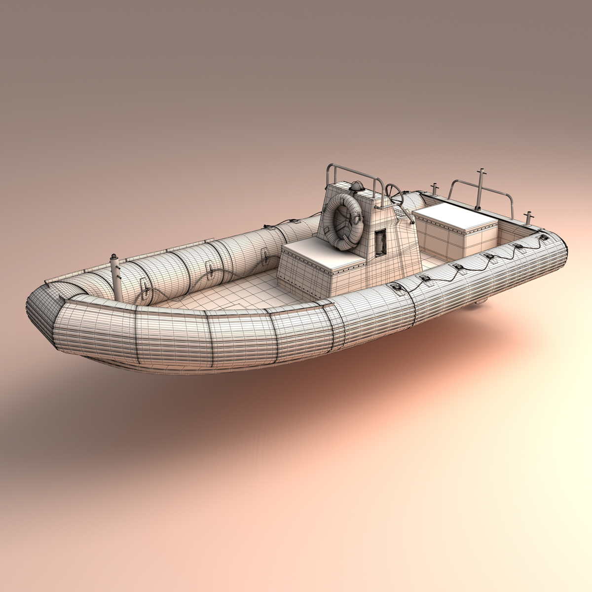 standard navy rhib 3d model