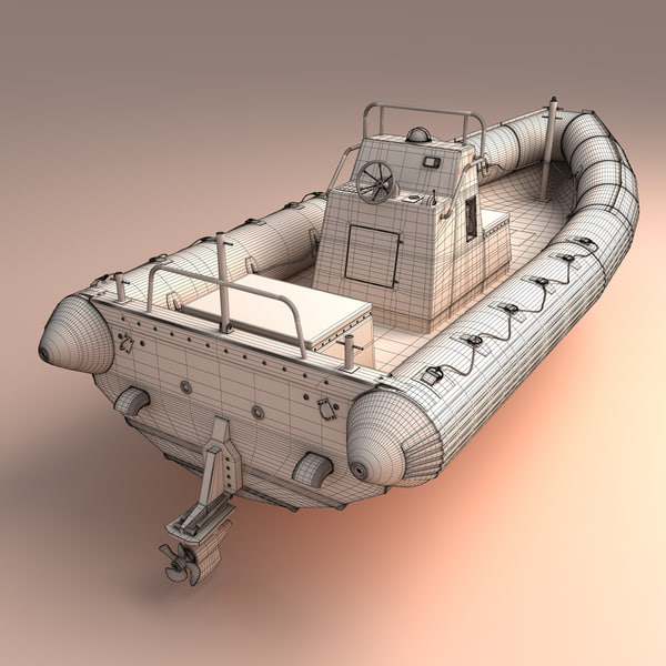standard navy rhib 3d model