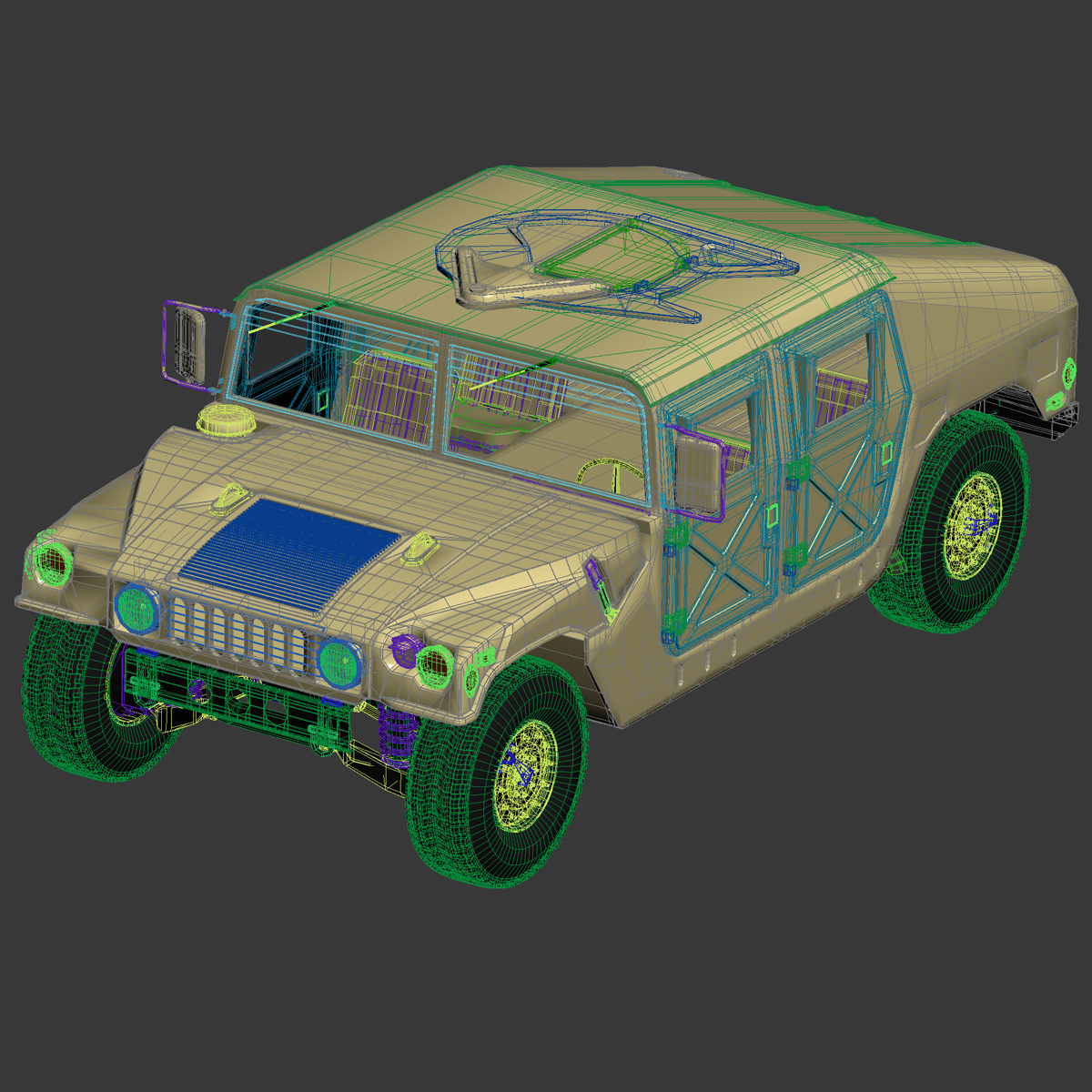 humvee transport 3d model