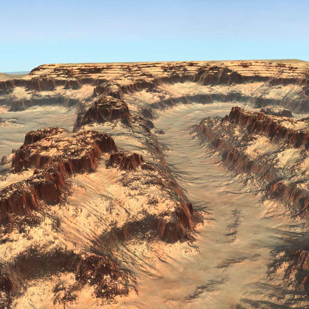 3d model canyon landscape terrain