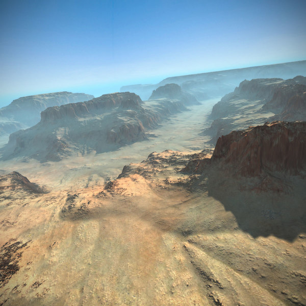 3d model canyon landscape terrain