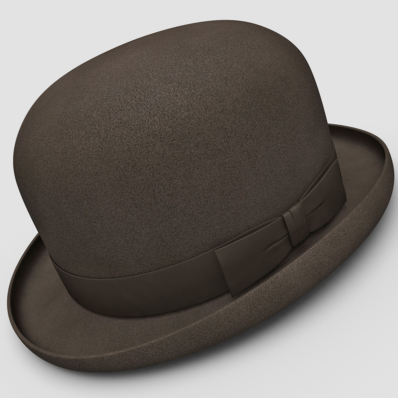 3d bowler hat