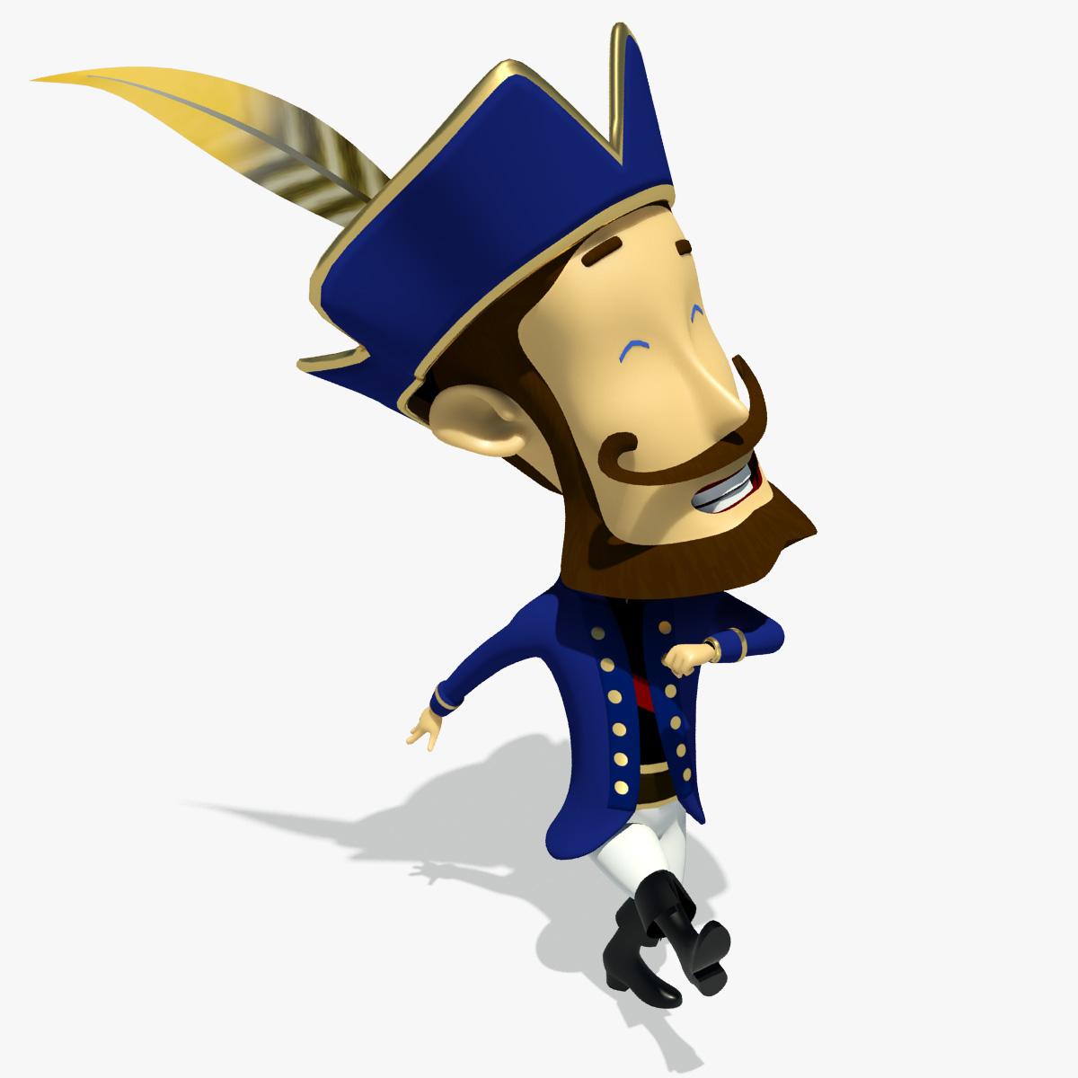 3d captain cartoon
