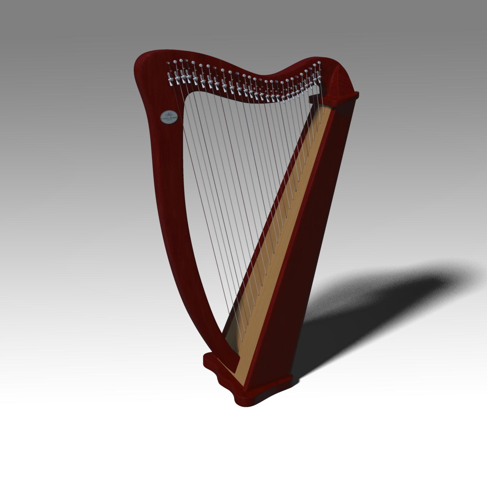 3d model camac harp