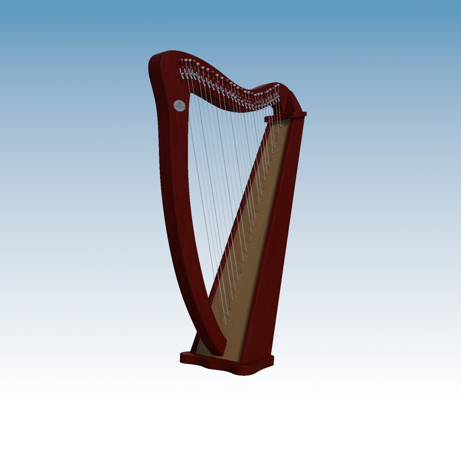 3d model camac harp
