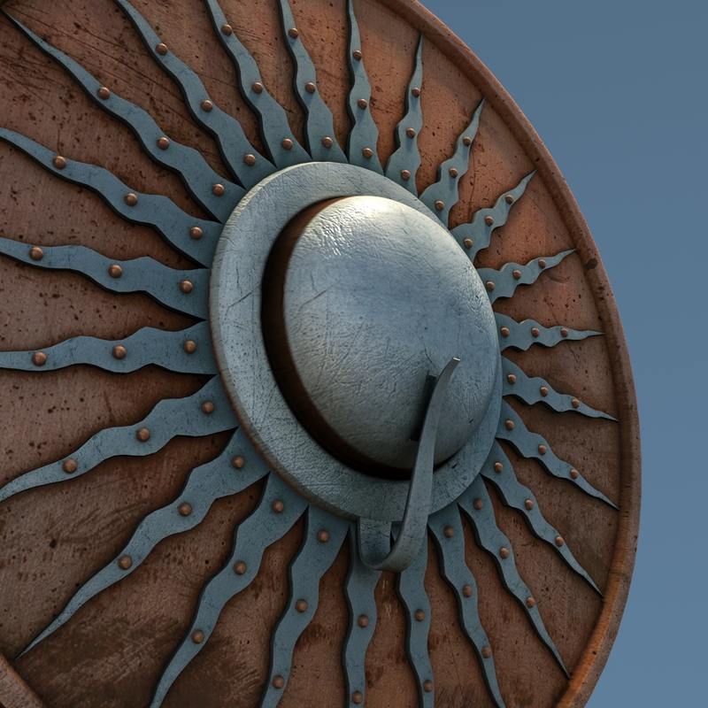 3ds max medieval buckler shield