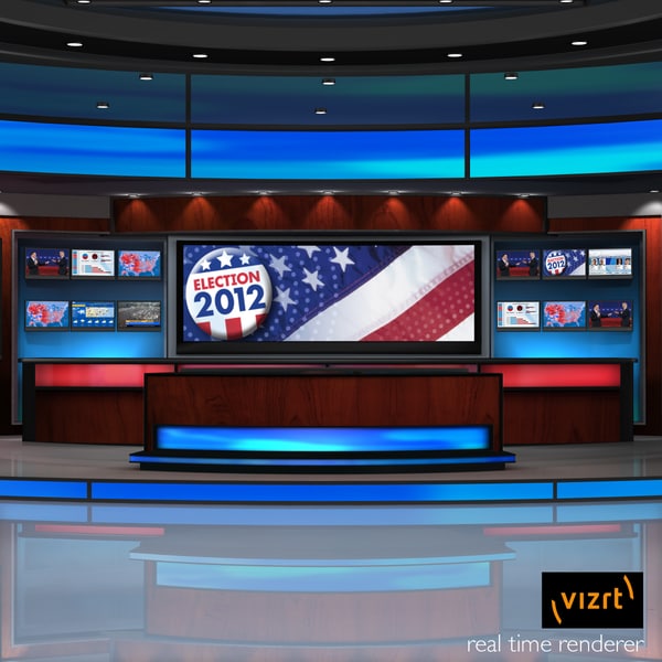 3ds max virtual set elections news studio