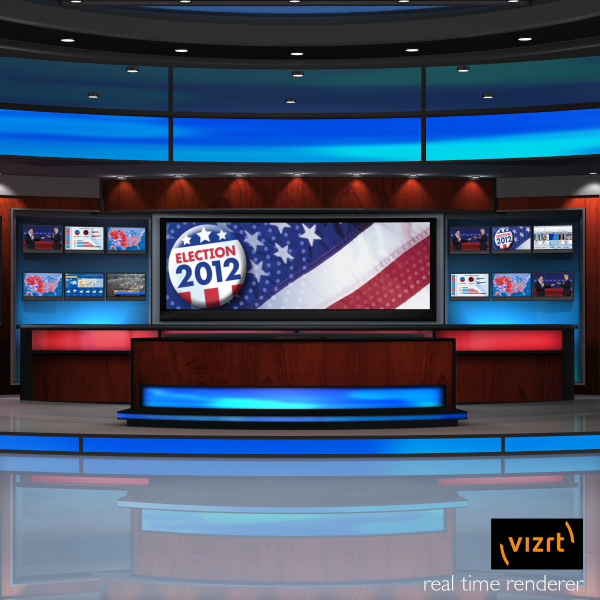 3ds max virtual set elections news studio