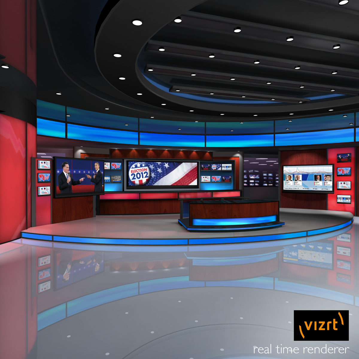 3ds max virtual set elections news studio