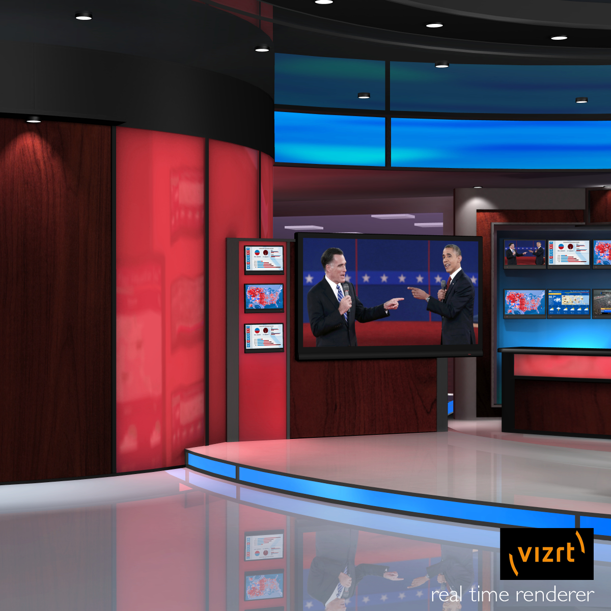3ds max virtual set elections news studio