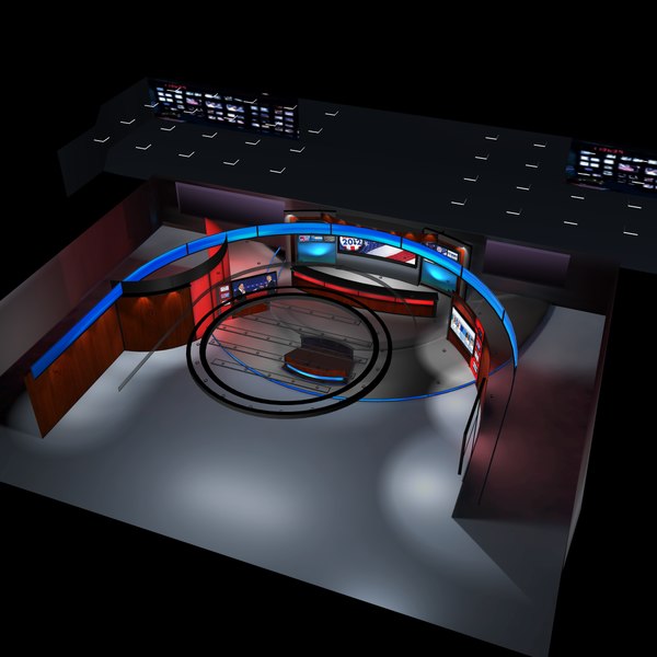 3ds max virtual set elections news studio