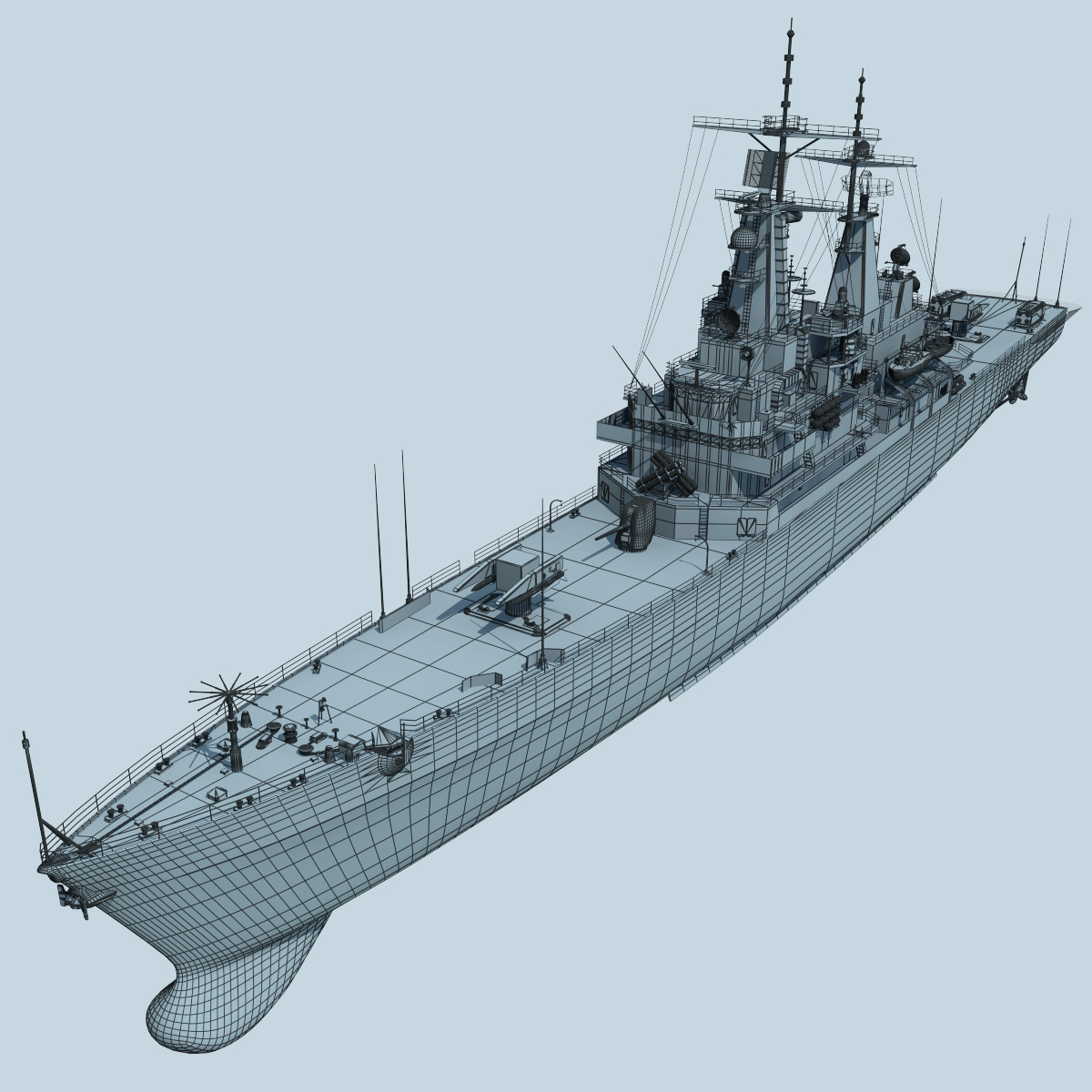 3d uss virginia cgn-38 model