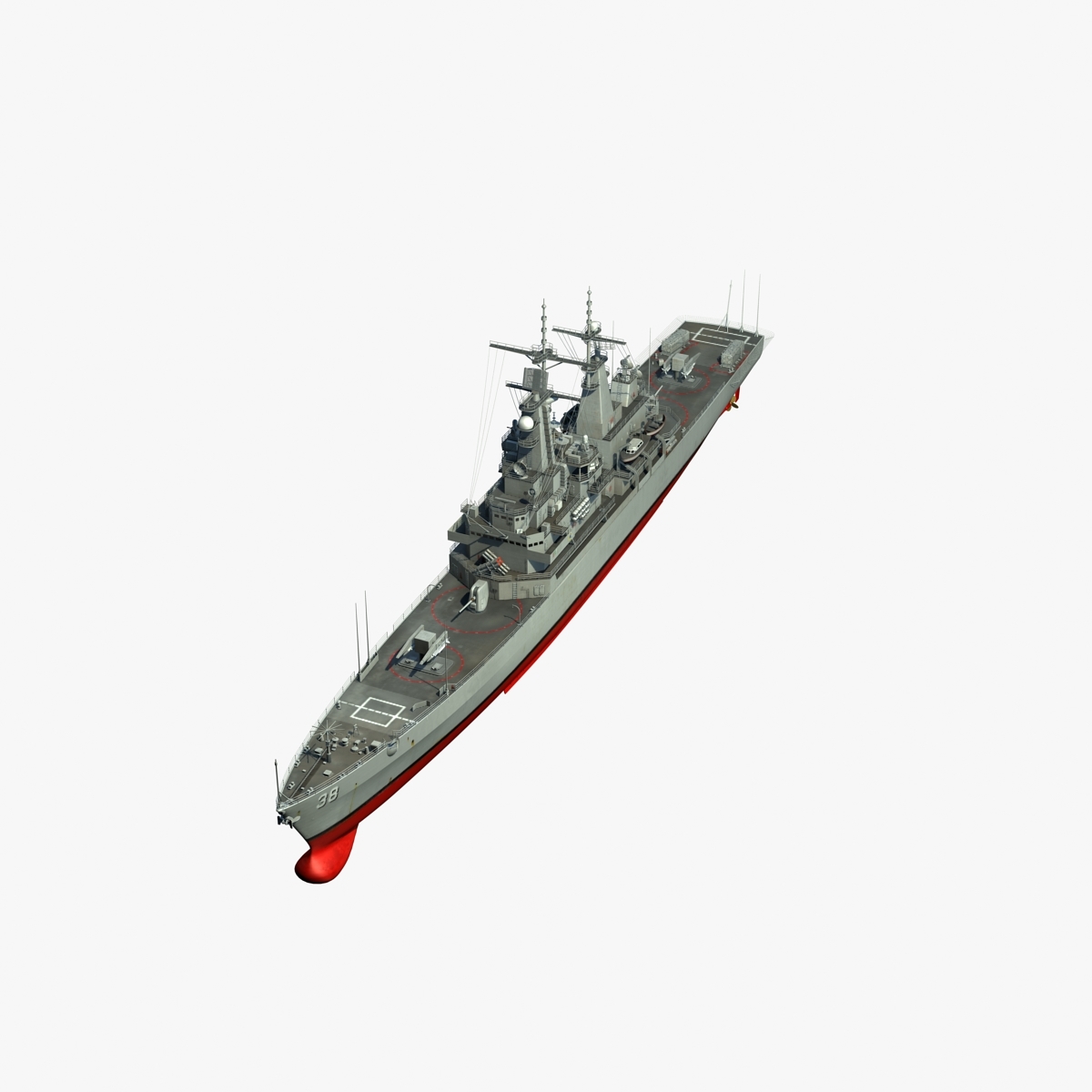 3d uss virginia cgn-38 model