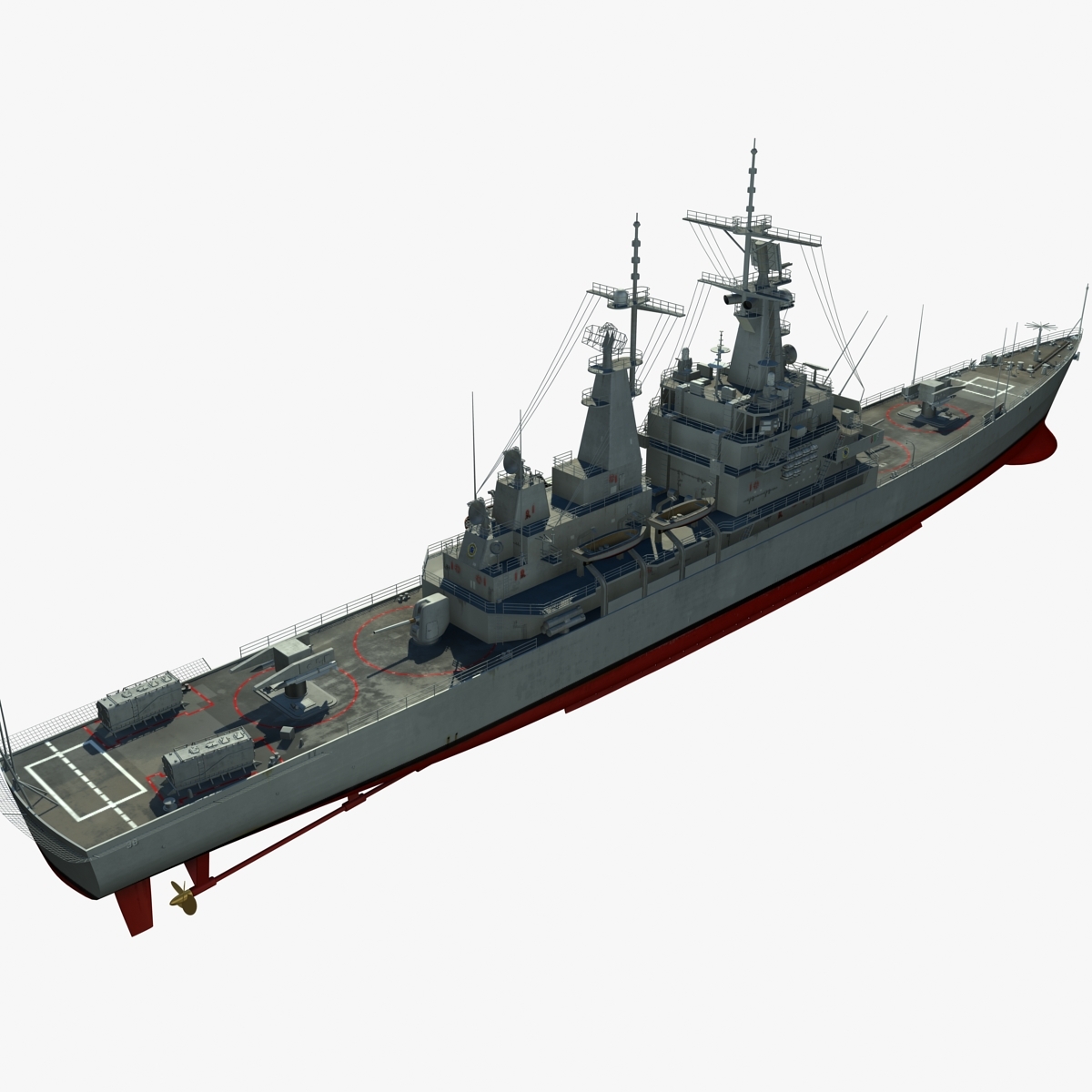 3d uss virginia cgn-38 model