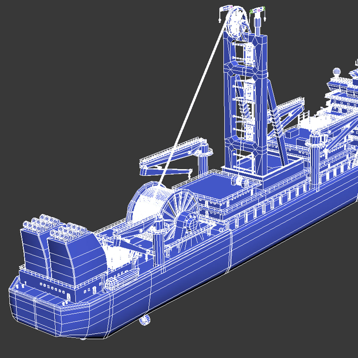 pipe-laying ship 3d max