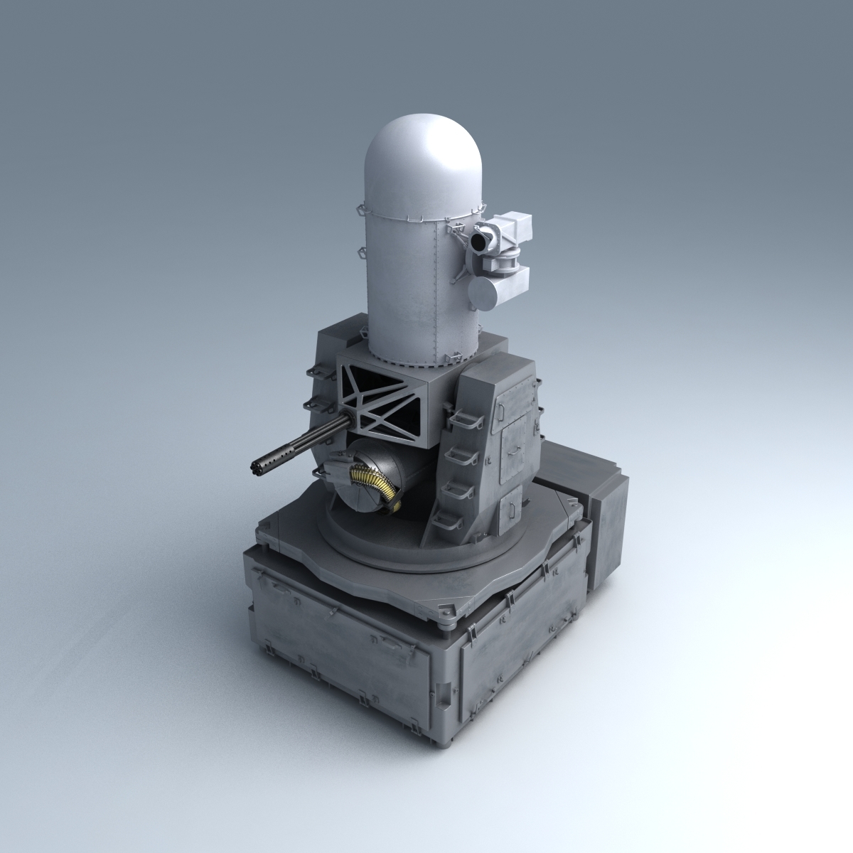 3d model ciws phalanx mk 15