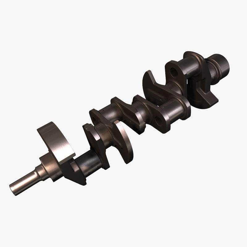 3d model of crankshaft engine