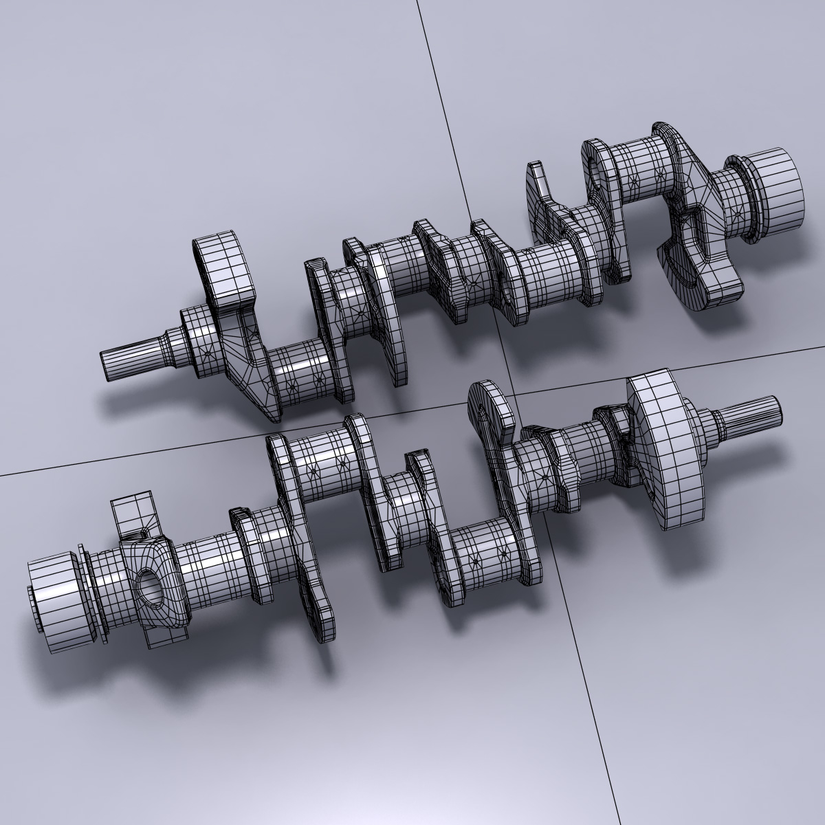 3d model of crankshaft engine