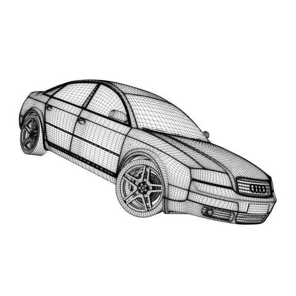 dwg audi a6 c5 car