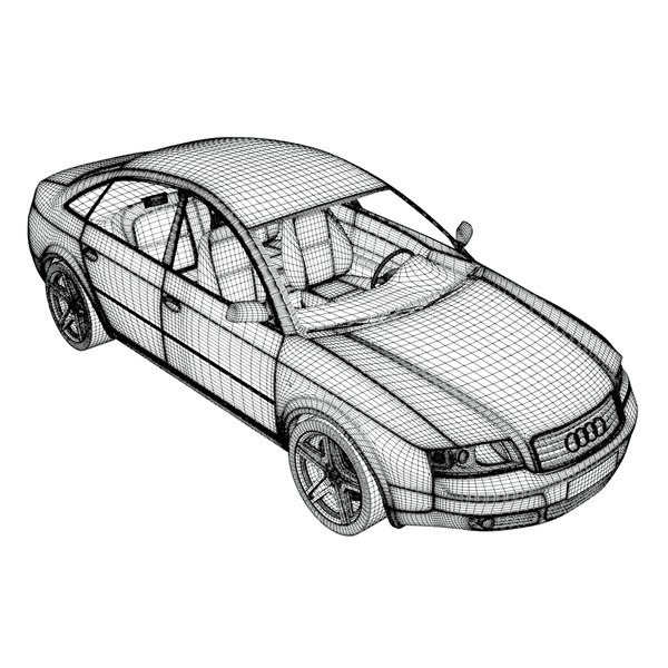 dwg audi a6 c5 car