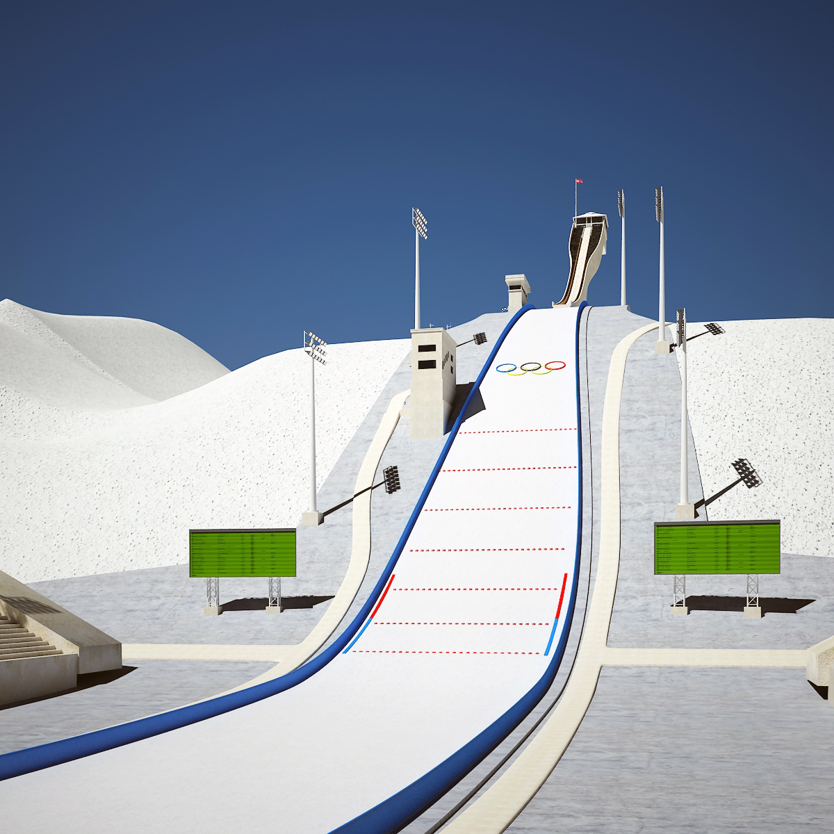 ski jump 3d model