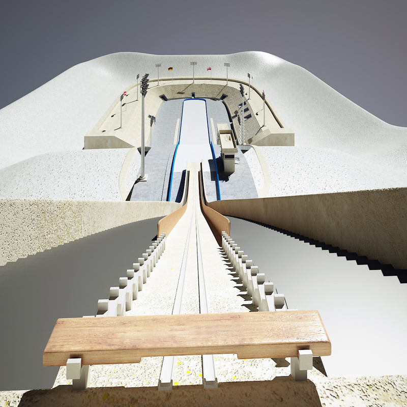 ski jump 3d model