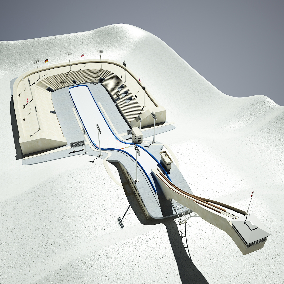 ski jump 3d model