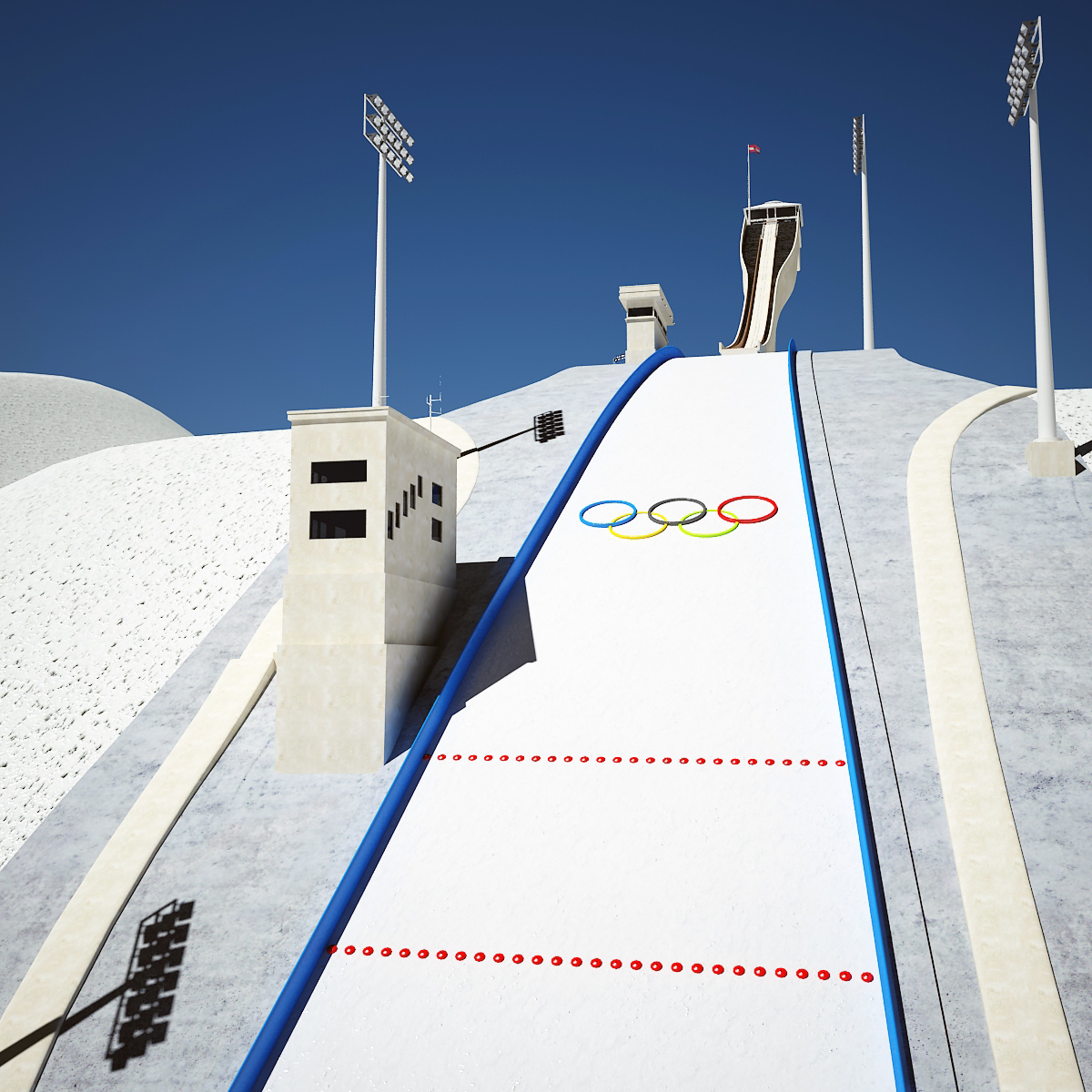 ski jump 3d model