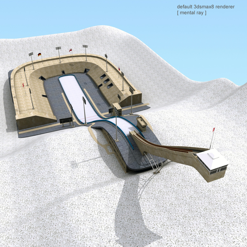 ski jump 3d model