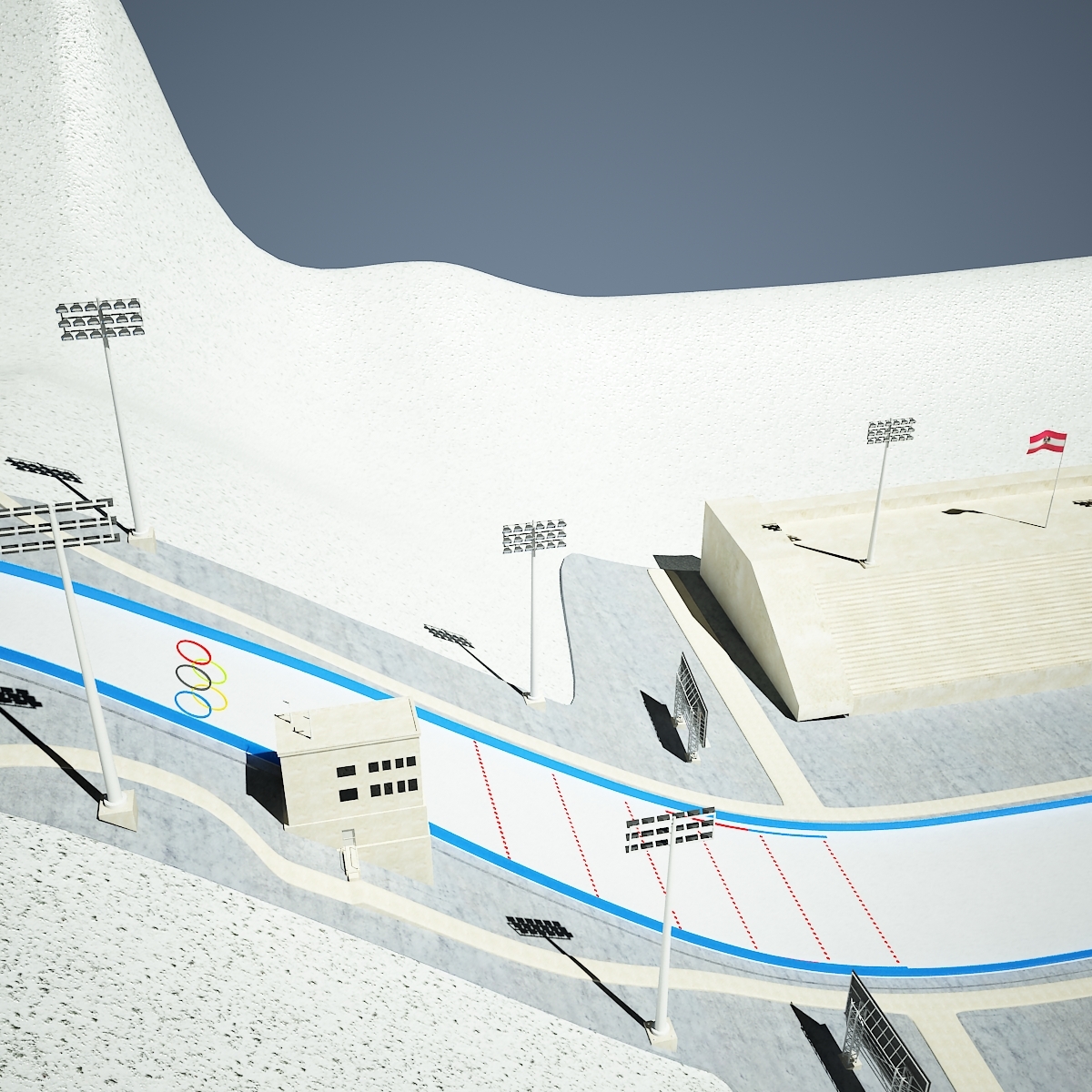 ski jump 3d model