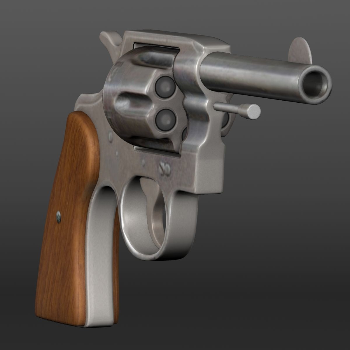 3d model 38 caliber pistol
