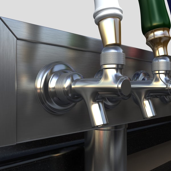 3d model beer taps