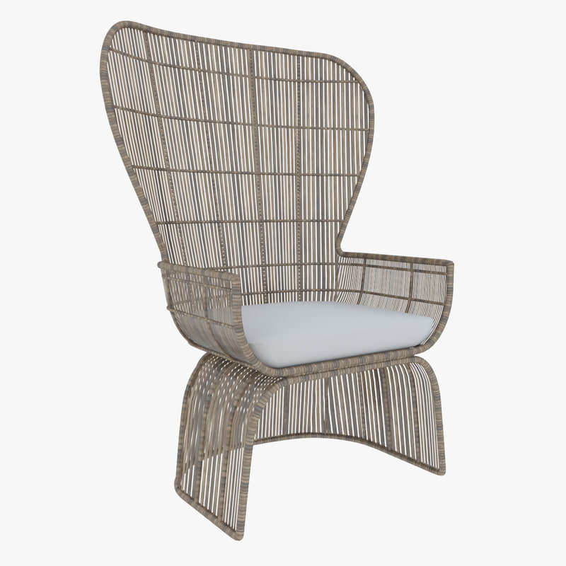 3d model rattan chair