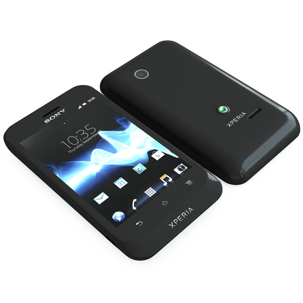 3d black sony xperia tipo