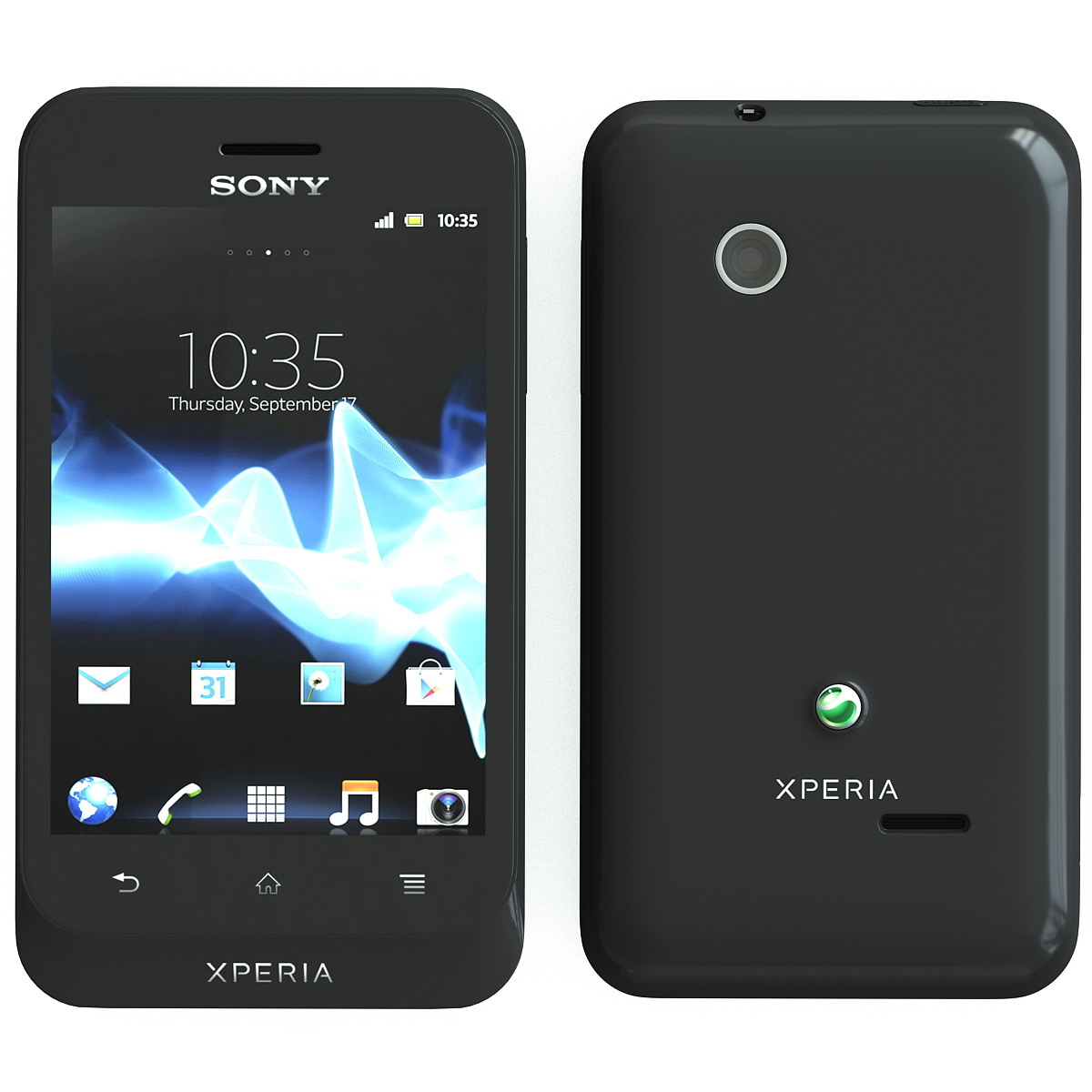 3d black sony xperia tipo