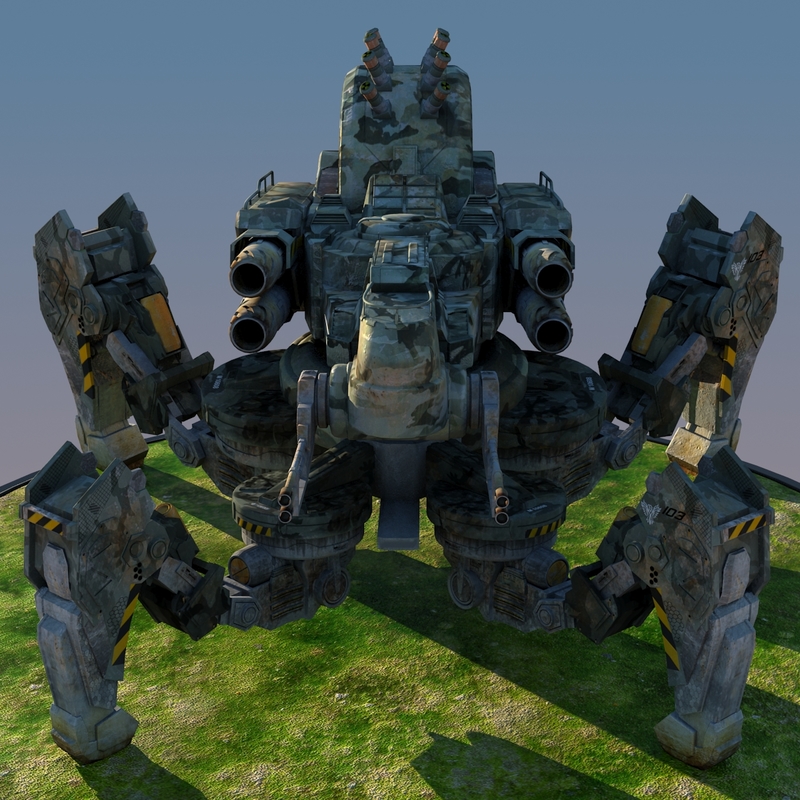 3dsmax spider tank