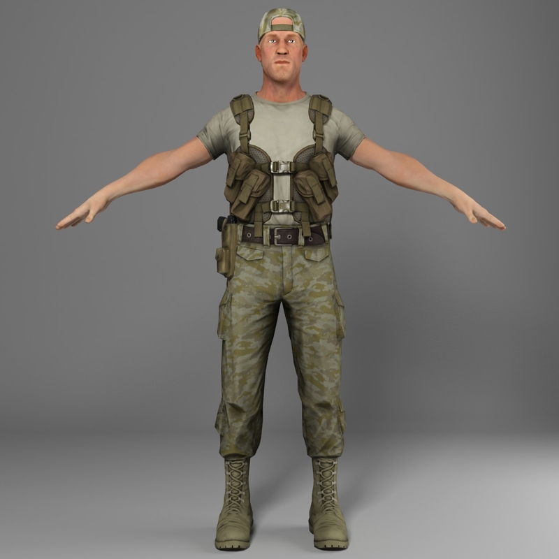 3d model soldier mercenary settings