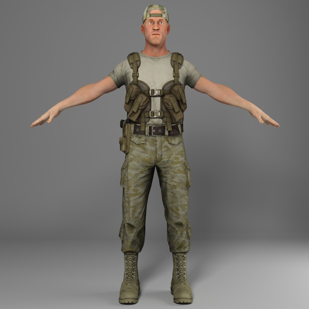 3d model soldier mercenary settings