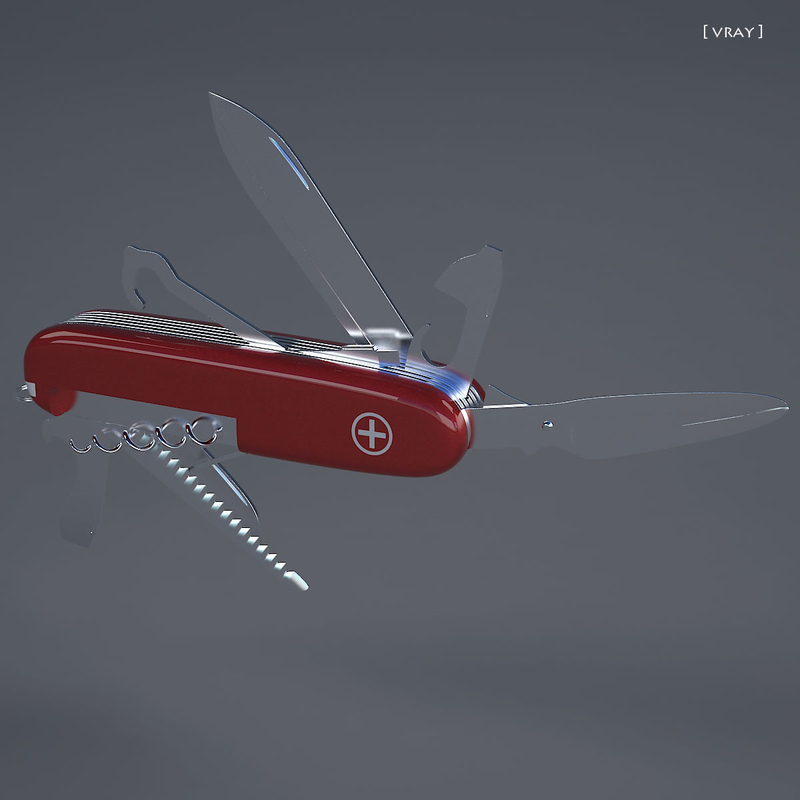 3d swiss army knife model