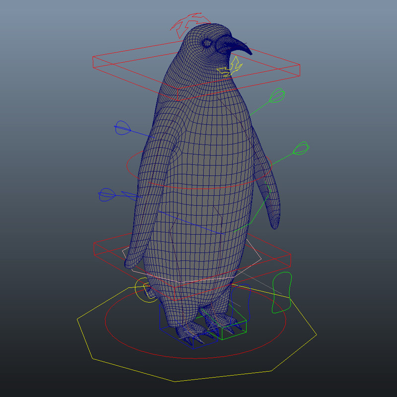 3d ma penguin fur animation