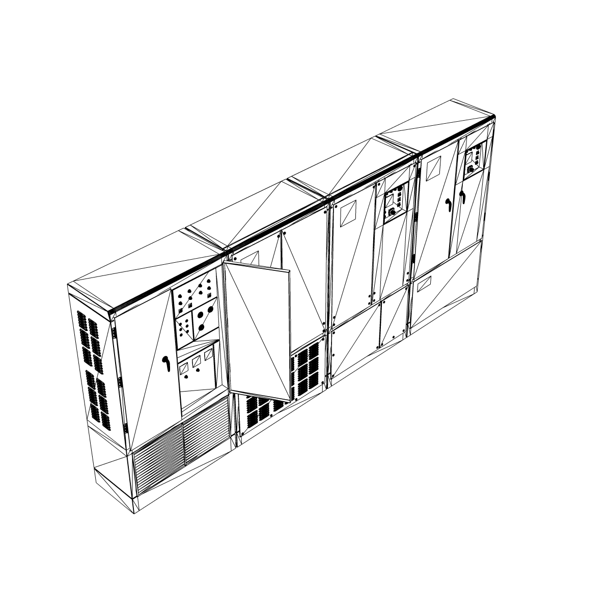 electric cabinets 3d model